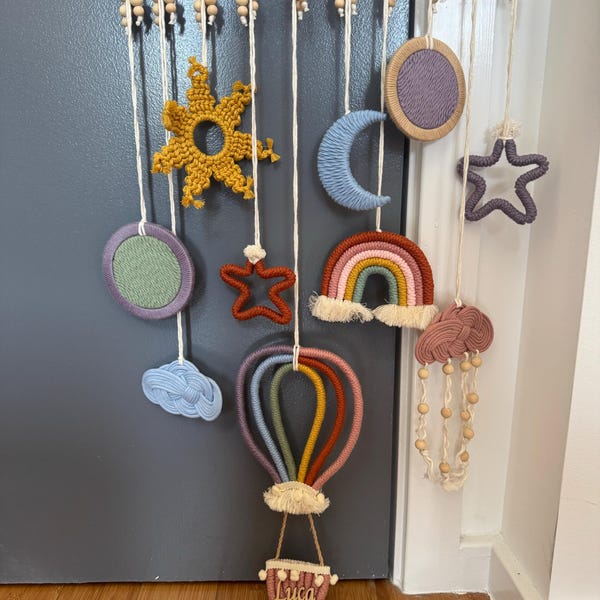 Hot Air Balloon Wall Hanging, Macrame Baby Air Balloon Dream, Gift for ...