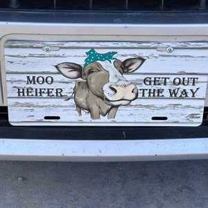 Farm License Plate, Cow License Plate, Front Car Tag, Front License ...