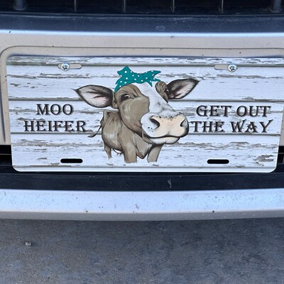Farm License Plate, Cow License Plate, Front Car Tag, Front License ...