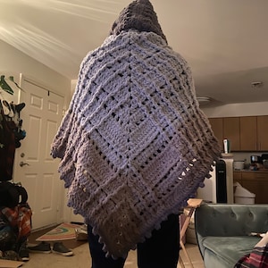 Nova Hooded Triangle Shawl Crochet Pattern PDF Crochet Winter - Etsy