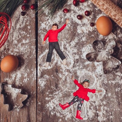 INSTANT DOWNLOAD Powdered Angels Flour Angels Digital Background for Ps ...