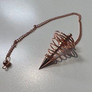 Copper Plated Spiral Pendulum Copper Vortex Pendulum Dowsing - Etsy
