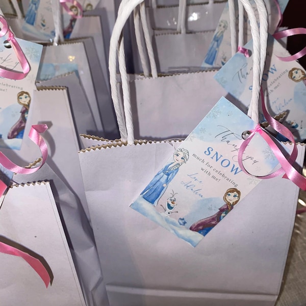 Frozen-inspired Thank You Tags | Favor Tag | Editable Birthday Gift Tag ...