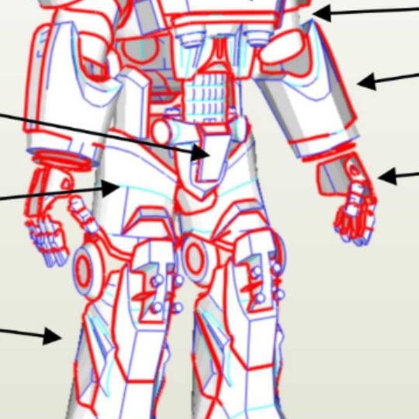 T-60 Power Armor Suit EVA Foam Templates - Etsy