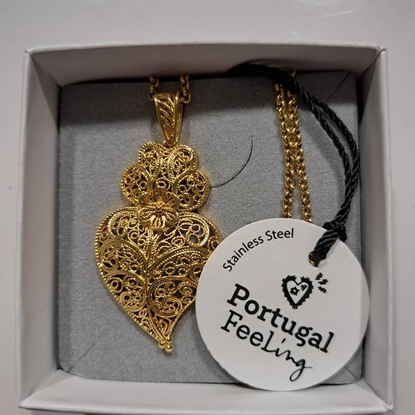 Portuguese Filigree Inspired Bracelet With Sleek Viana Heart, Stainless ...