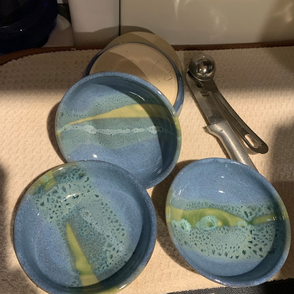 Party Platter Green Tray Serving Bowl Green Pottery Entryway Catchall ...