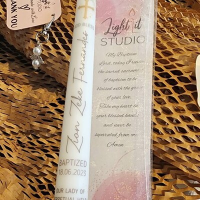 First Holy Communion Taper Candles Personalized Ceremony - Etsy