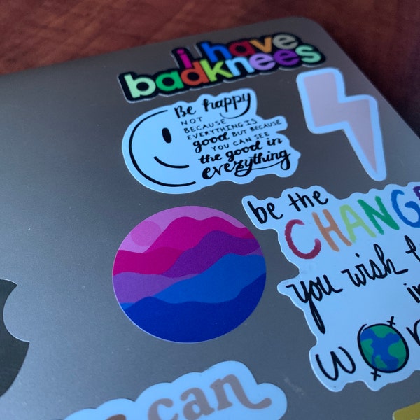 Subtle Bi Flag Sticker - Pride Sticker - Mountain Sticker - Laptop ...