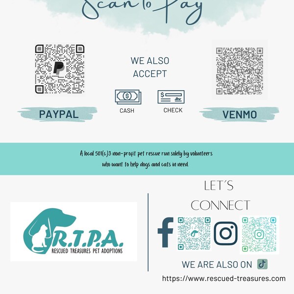 Scan to Pay Tips, Virtual Tip Jar QR Code Sign, Modern Cash App Sign ...