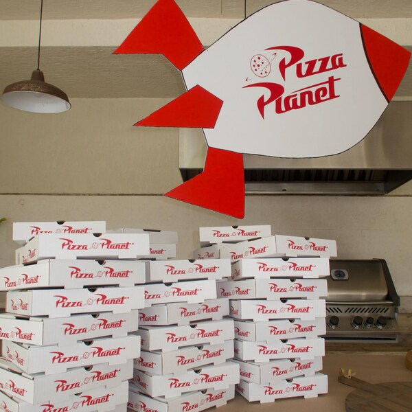 Pizza Planet Pizza Box Label Design Instant Corjl Digital PDF SVG JPG ...