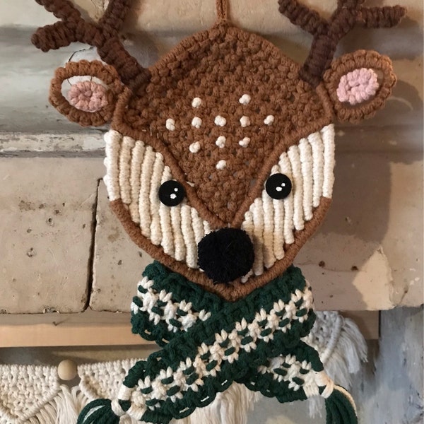 Christmas Macrame Reindeer PDF Tutorial, DIY Spring Deer Pattern ...