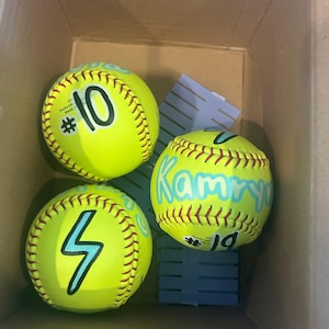 Custom Painted Softballs - Etsy