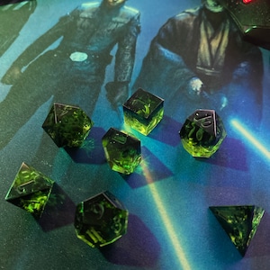 Death's Rebuke Dice Set for Dnd 7 Piece Sharp Edge Resin Dice Set ...
