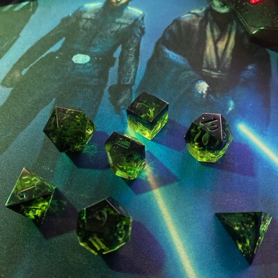 Death's Rebuke Dice Set for Dnd 7 Piece Sharp Edge Resin Dice Set ...
