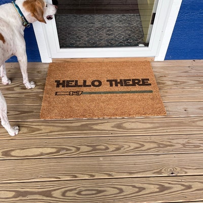 Star Wars Hello There Lightsaber Door Mat Star Wars Lovers Starwars ...