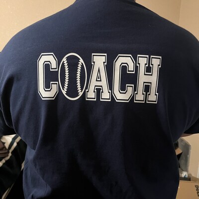 Sports Clipart: Black Word coach in Collegiate Block Type With Baseball ...