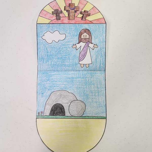 He is Risen Interactive Coloring Craft for Kids, Sunday School Craft ...