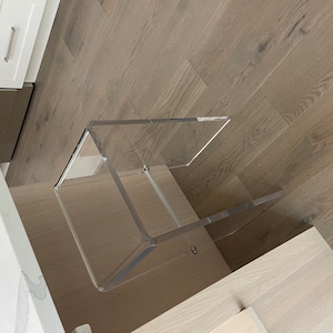 Acrylic Slab Top Table/ghost Table on 16 Sq Pillar Legs - Etsy