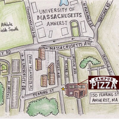 A5 Town and City Wedding and Event Map // Hand Drawn Urban Map ...