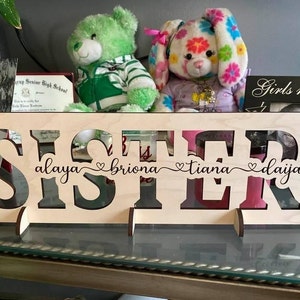 Personalized Sister Wood Sign Home Decor Gift for Sister | Etsy