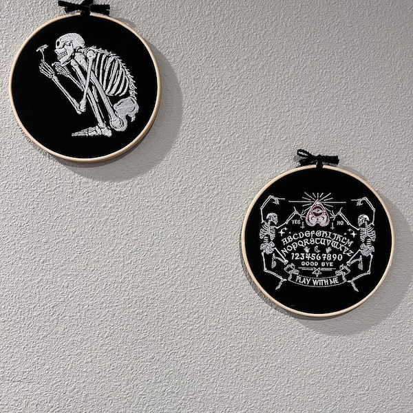 Skeleton Embroidery - Etsy