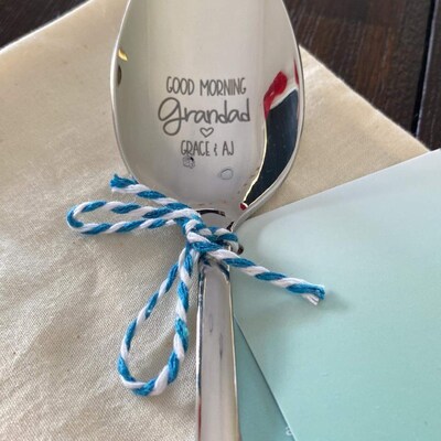 Good Morning Spoon, Nanna Gift, Grandma Gift, Nanny Gift, Personalised ...