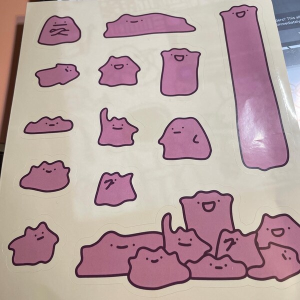 Ditto Pokemon Sticker Pack - Etsy