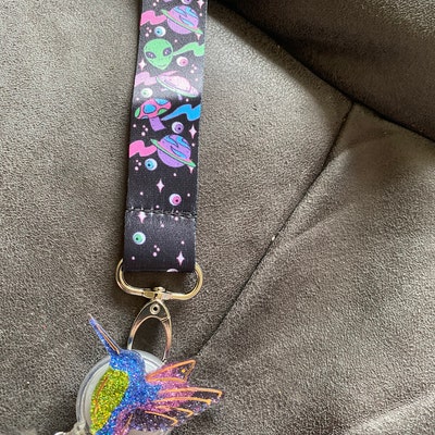 Funky Psychedelic Alien Rave Space Lanyard W/ Lobster Clasp, Breakaway ...