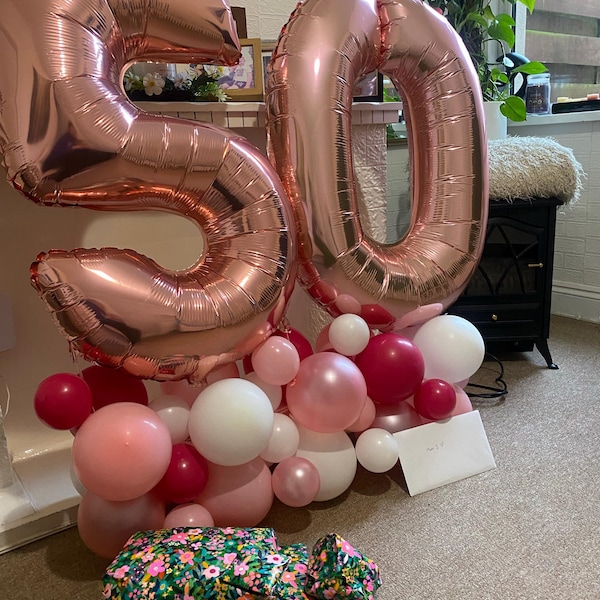 Customisable Double Digit Balloon Sculpture, Choose Your Own Colours ...