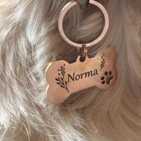 Cute Dog Tag Personalized for Dog, Custom Bone Dog Tags, Dog Name Tags ...