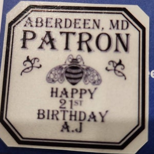 Custom Patron Label, Liquor Label, Graduation Bottle Labels, Grad Gift ...