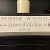 Personalized Wedding Gift GPS Sign Custom Coordinates Sign Wedding ...