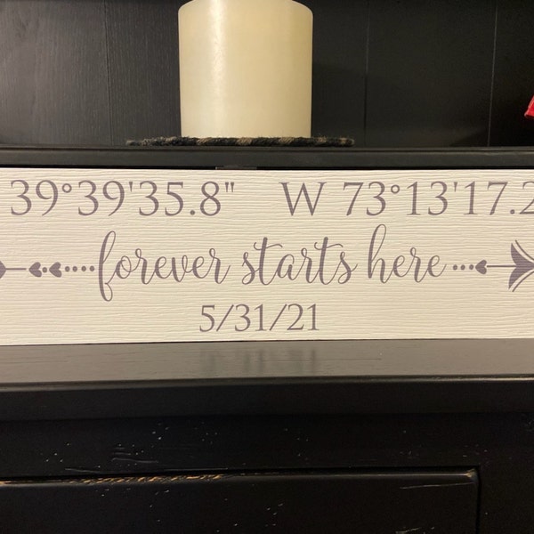 Personalized Wedding Gift | GPS Sign | Custom Coordinates Sign | Mother ...