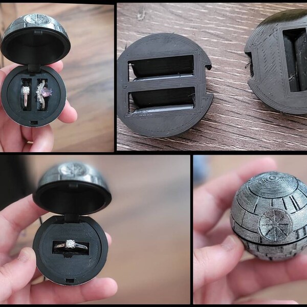 Death Star Ring Box | for Weddings or Marriage Proposals | Stand and ...