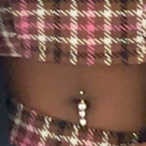 Sparkly Pink Cross Aesthetic Belly Button Ring Bratz Y2k - Etsy