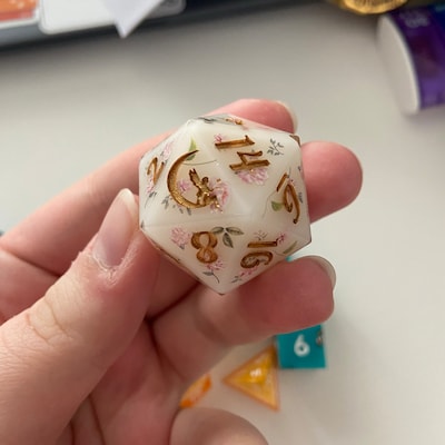 Sailor Moon Inspired Dice Set Handmade Dice Dnd TTRPG Dice Sharp Edge ...