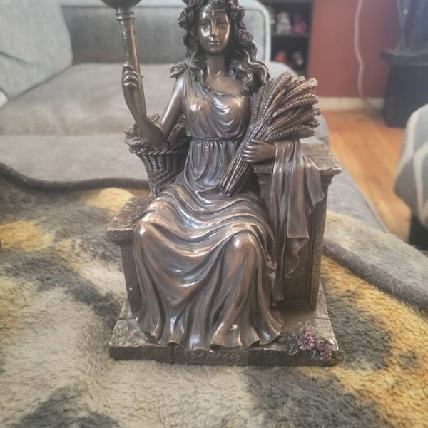 Triple Moon Goddess Maiden Mother and Crone Cold Cast Resin Bronze ...