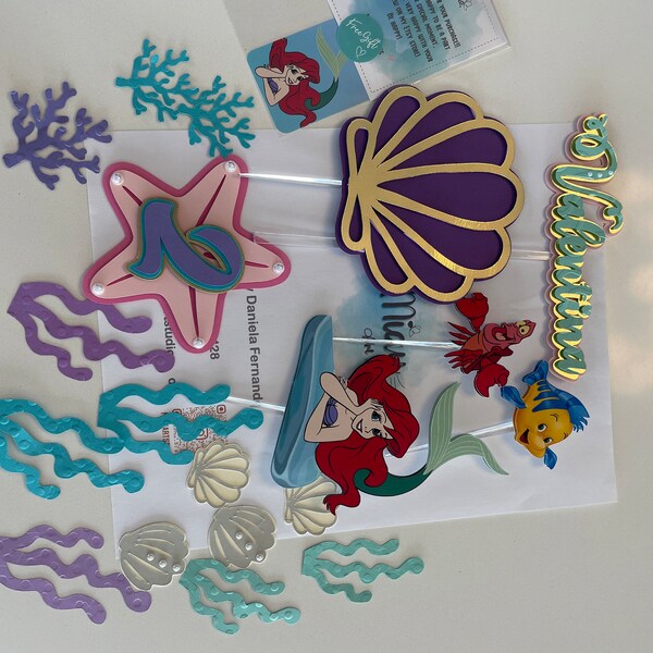 The Little Mermaid Cake Topper / the Little Mermaid / the Little ...