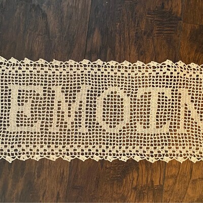 Custom Last Name Doily Farmhouse Last Name Doily Made to Order 6 Week ...