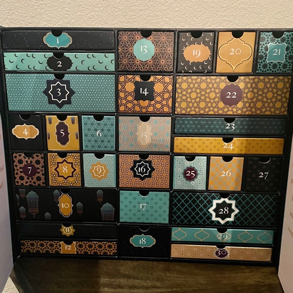 Ramadan Calendar Box, Ramadan Advent Calendar, 30 Days of Ramadan ...
