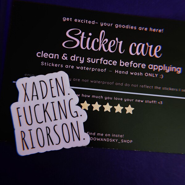 Xaden F Riorson Sticker 2in - Etsy