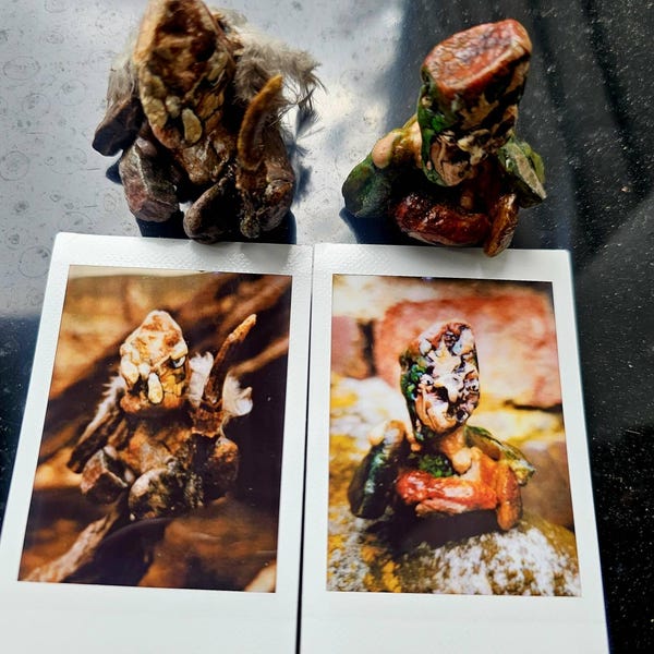 Rocklin, Handmade Rock Goblin Creature - Whimsical Stone Art. - Etsy