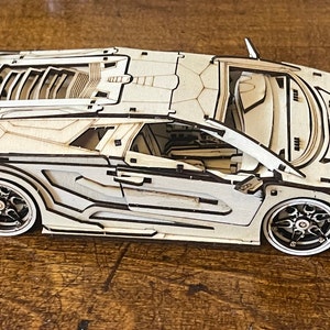 Lamborghini 3D Car Model Laser Cut Files Digital Download Installation ...