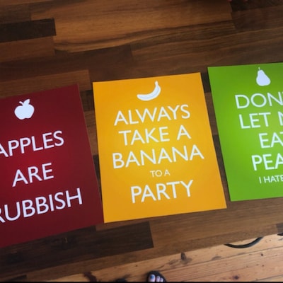 Quote Inspired Fruit Posters Set of Three - Etsy