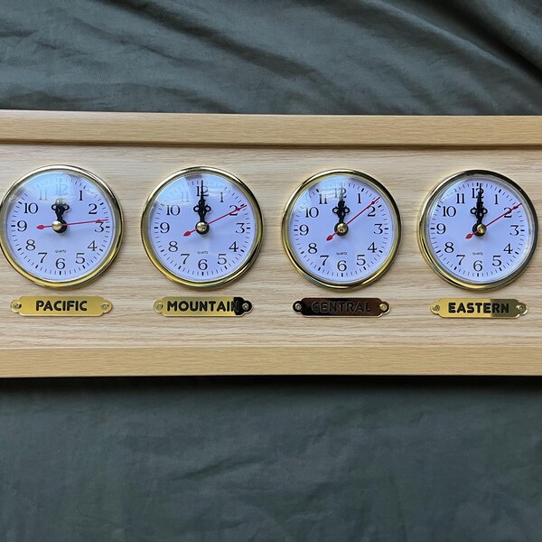 Time Zone Clock. 4 Customizable Zones. Optional Zone Labels. Personal ...