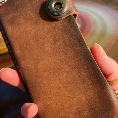 Heavy Duty Leather Smartphone Case, Made of Genuine Leather With a Belt ...