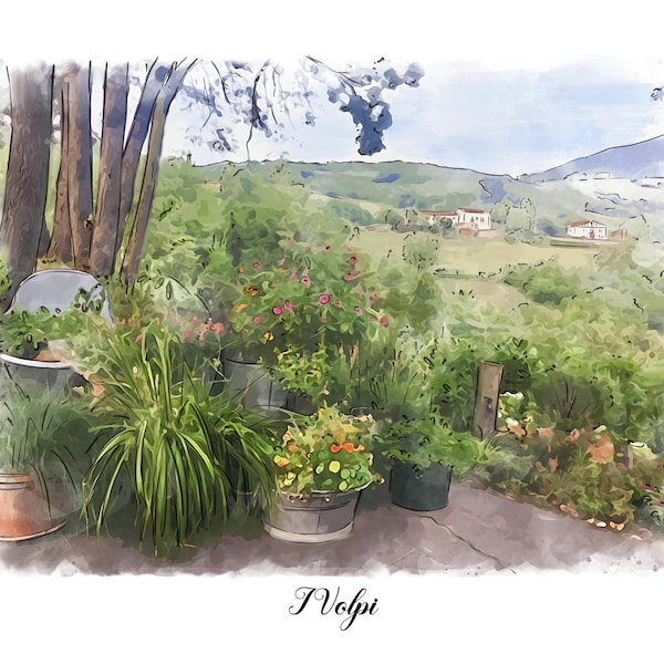Personalised Favourite Place Watercolour Sketch, Bespoke Travel ...