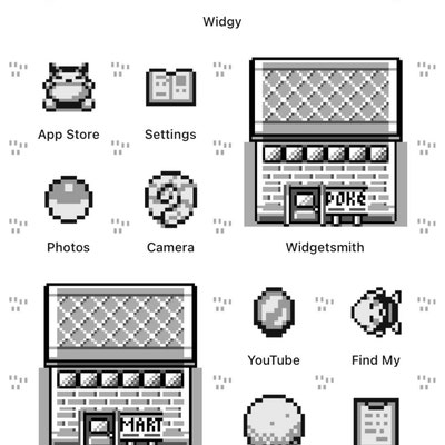 Ios 293 Icons Pokemon Red Blue Version iPhone IOS14 App Icons Widgy ...
