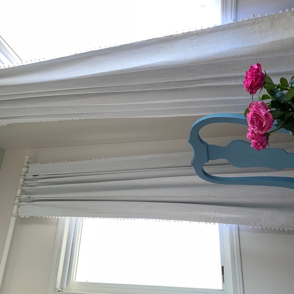 Blackout Ribbon Border Curtains, Grosgrain Ribbon Curtains, Pleated ...