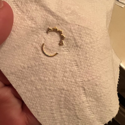 Minimalist Septum Ring, 6mm Snug Fit Septum Hoop, Gold Septum Hoop ...